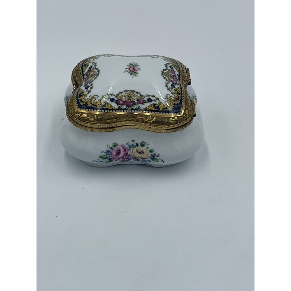 Design | Vintage Porcelain Imperia Limoges France Powder Trinket Box ...